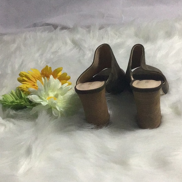 Nine West | Shoes | Nine West Suede Open Toe Block Heel Mules | Poshmark